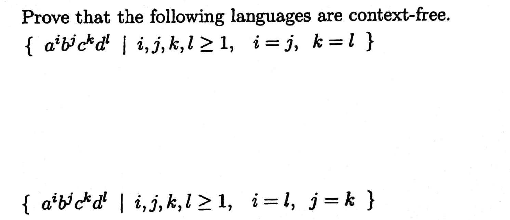 Solved Prove that the following languages are context-free. | Chegg.com