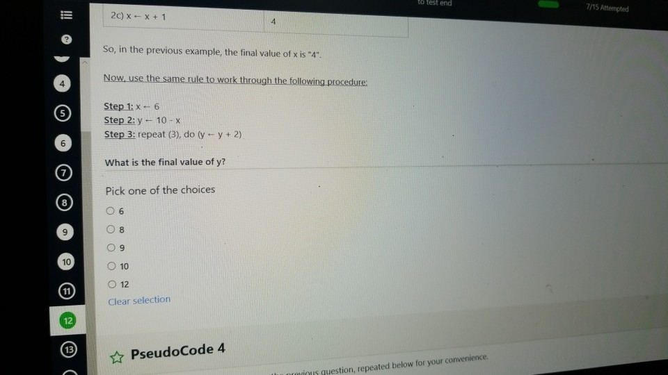 Solved ☆ Pseudocode 6 Using Rules 1,2, and 3 from the | Chegg.com