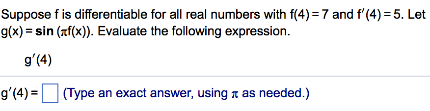 Solved Suppose f is differentiable for all real numbers with | Chegg.com
