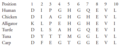Solved Below is a list of the first 10 residues of the B | Chegg.com