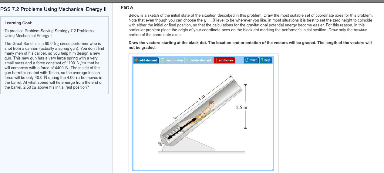 Solved PSS 7.2 Problems Using Mechanical Energy II Learning | Chegg.com