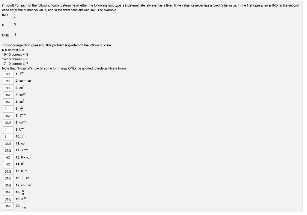 Solved (1 point) For each of the following forms determine | Chegg.com