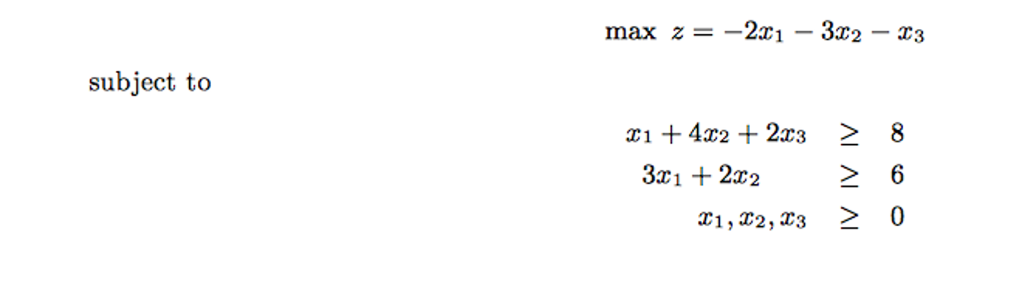 Use the dual simplex method to solve the following | Chegg.com