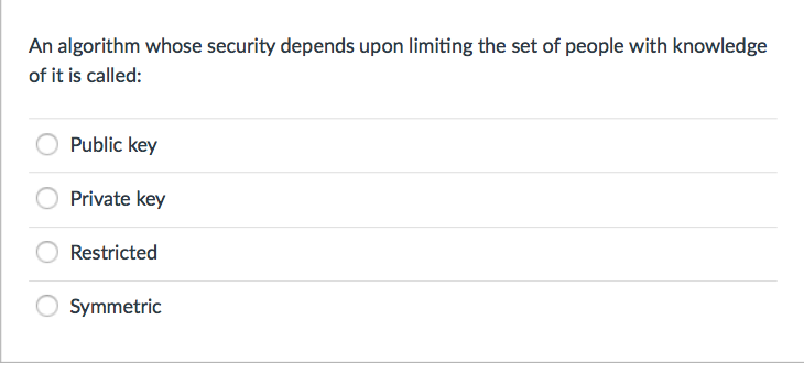 An Algorithm Whose Security Depends Upon Limiting The