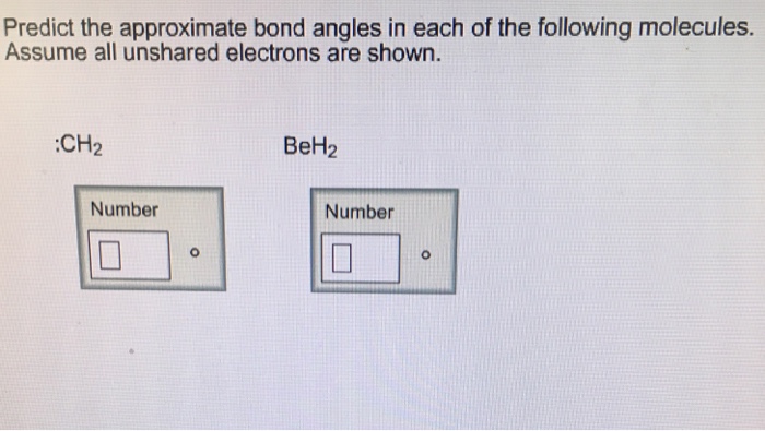 Solved Predict the approximate bond angles in each of the | Chegg.com