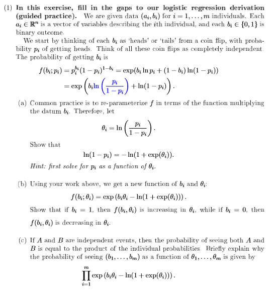 (1) In this exercise, fill in the gaps to our | Chegg.com