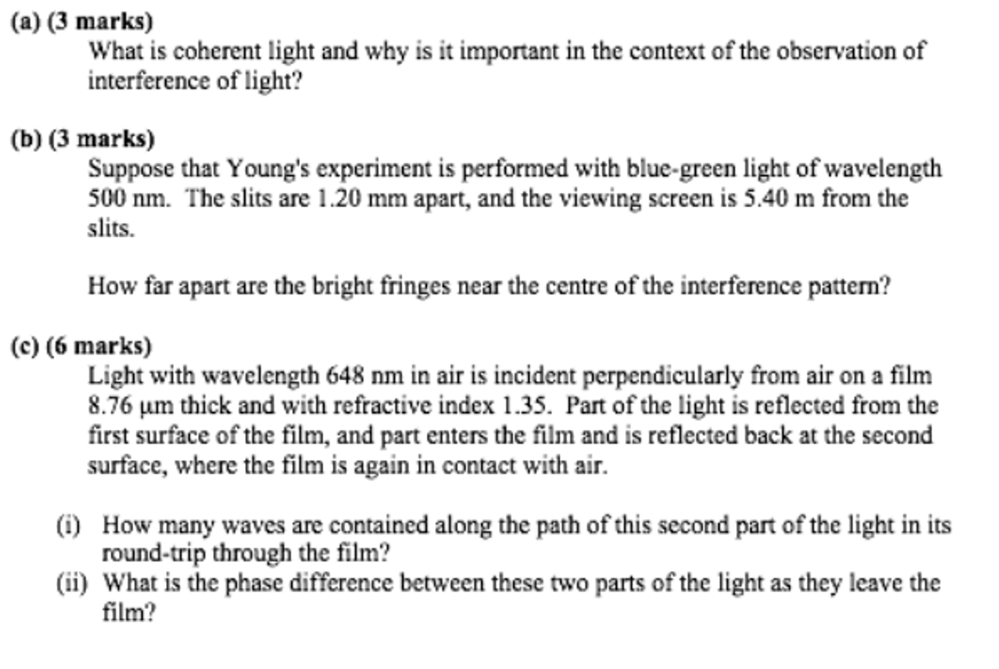 Solved What is coherent light and why is it important in the | Chegg.com