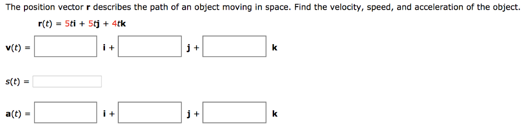Solved The position vector r describes the path of an object | Chegg.com