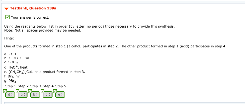 Solved Testbank, Question 139 Using ethyl 3-methylbutanoate | Chegg.com