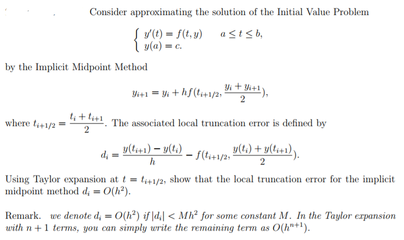 Consider approximating the solution of the Initial | Chegg.com