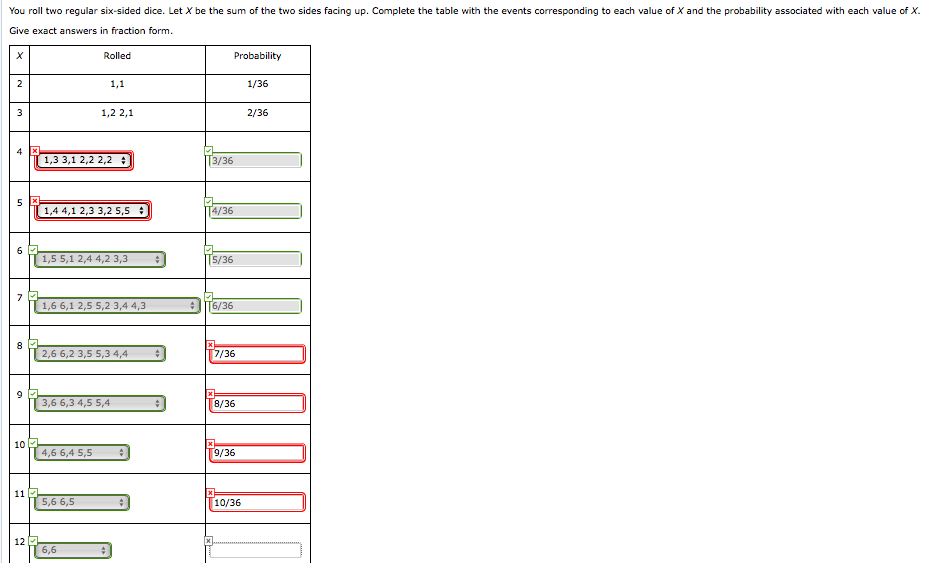 Solved You roll two regular six-sided dice. Let X be the sum | Chegg.com