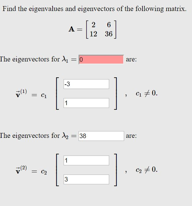 Solved Find the eigenvalues and eigenvectors of the | Chegg.com