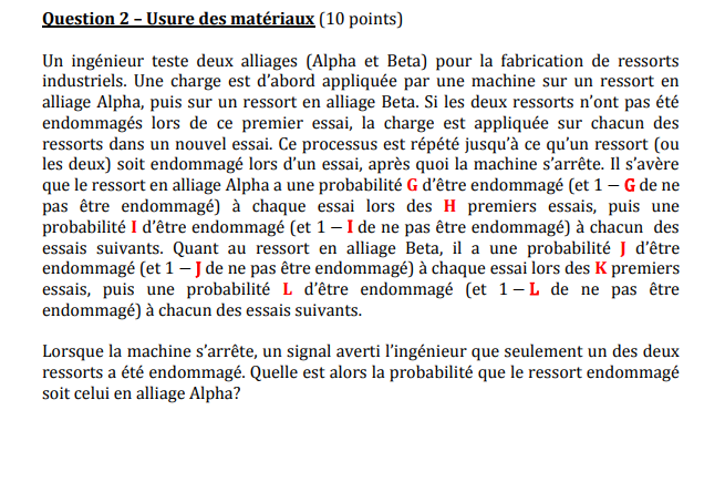 Solved An engineer tests two alloys (Alpha and Beta) for the | Chegg.com