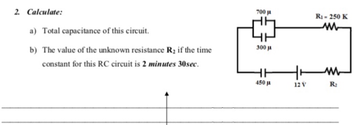 Solved Calculate: Total capacitance of this circuit. The | Chegg.com