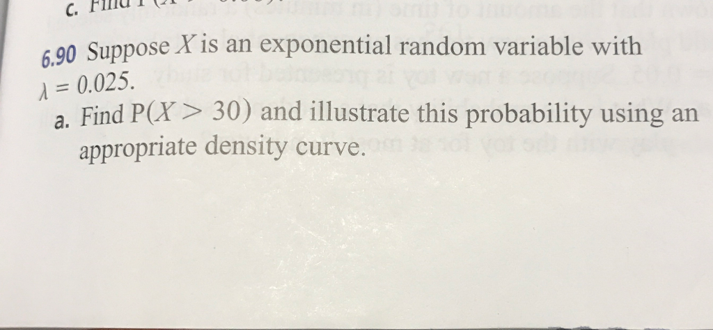 Solved 690 Suppose X an exponential random variable with is | Chegg.com