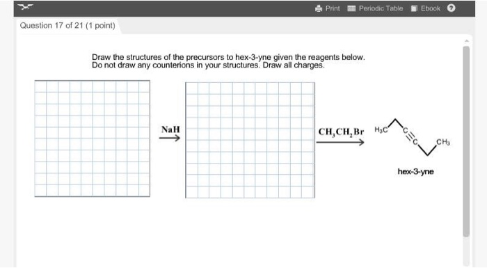 Solved Draw the structures of the precursors to hex-3-yne | Chegg.com