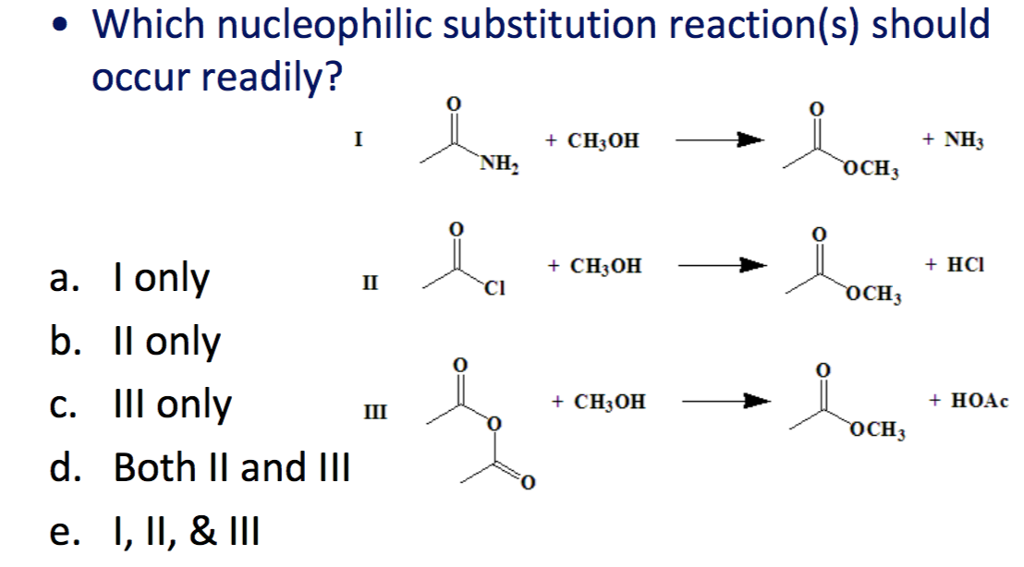 Solved . Which nucleophilic substitution reaction(s) should | Chegg.com