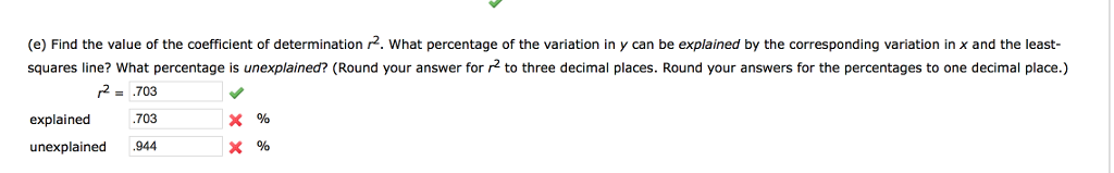 Solved Find the value of the coefficient of determination | Chegg.com