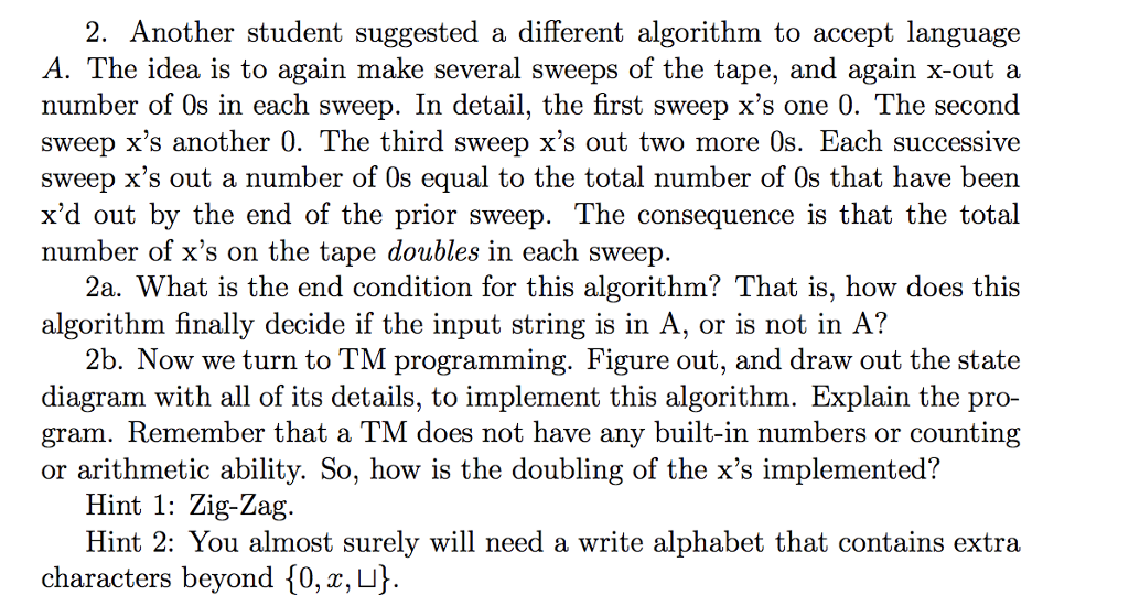 2. Another student suggested a different algorithm to | Chegg.com