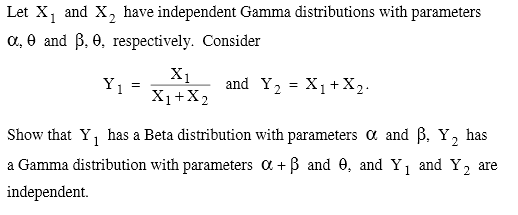 Let X1 and X2 have independent Gamma distributions | Chegg.com