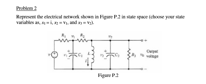 Solved Problem 2 Represent the electrical network shown in | Chegg.com