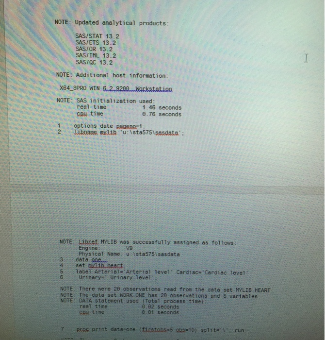 Solved ###SAS program options date pageno-1: libname mylib | Chegg.com