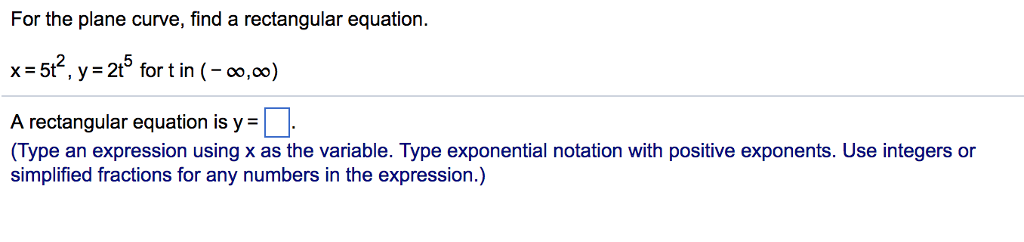 Solved For each plane curve, find a rectangular equation. | Chegg.com