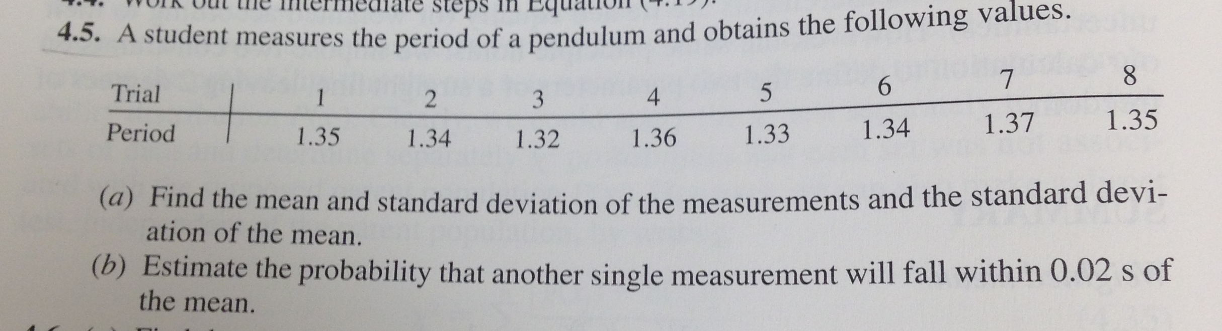 Solved A student measures the period of a pendulum and | Chegg.com