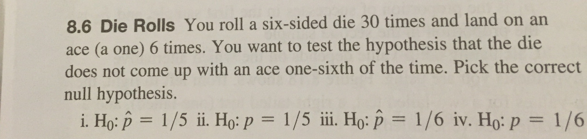 Solved 8 6 Die Rolls You Roll A Six sided Die 30 Times And Chegg solved-8-6-die-rolls-you-roll-a-six-sided-die-30-times-and-chegg