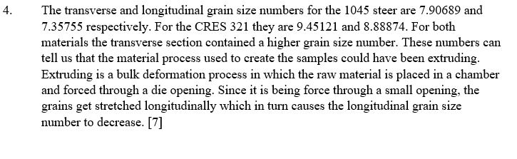 Solved The transverse and longitudinal grain size numbers | Chegg.com