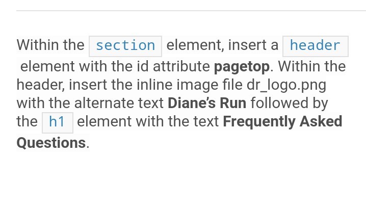 Solved Within the section element, insert a header element | Chegg.com
