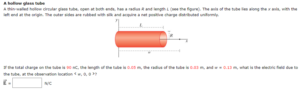 Solved A hollow glass tube A thin-walled hollow circular | Chegg.com