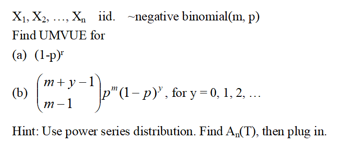Mathematical Statistics Umvue Uniformly