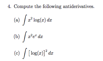 Solved 4. Compute the following antiderivatives (a) / ㎡ | Chegg.com