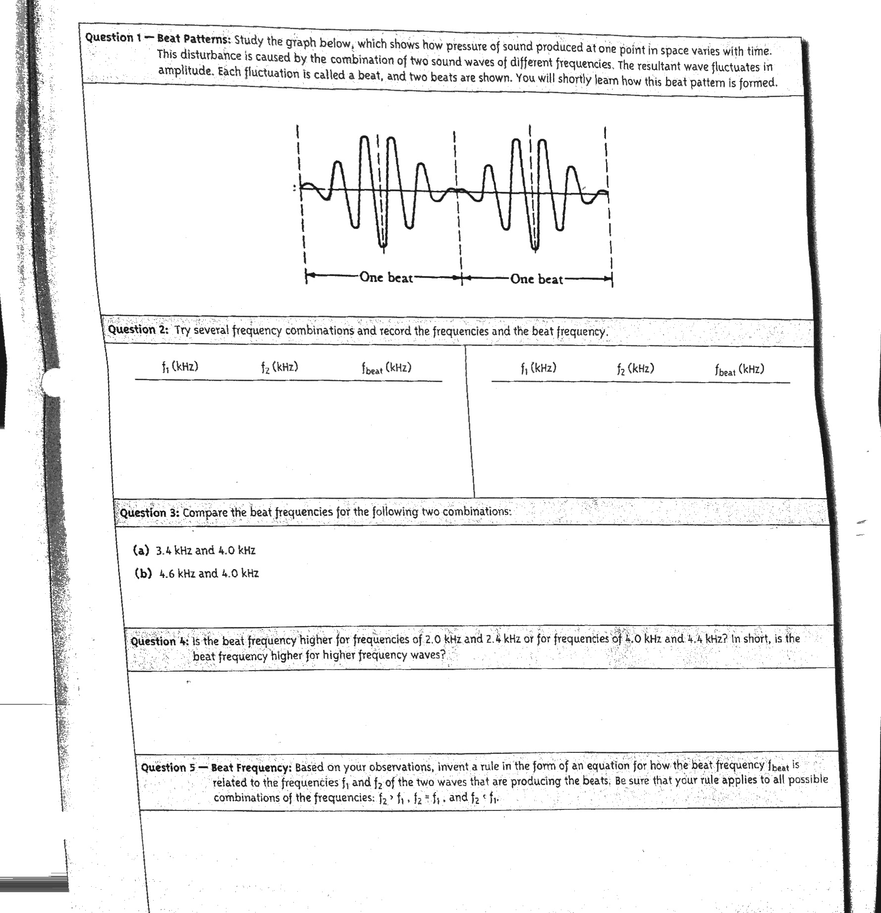 Complex Waves, Another Example of Wave Interference: | Chegg.com