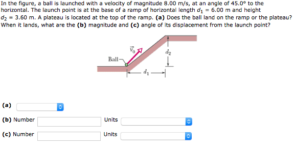 Solved In the figure, a ball is launched with a velocity of | Chegg.com