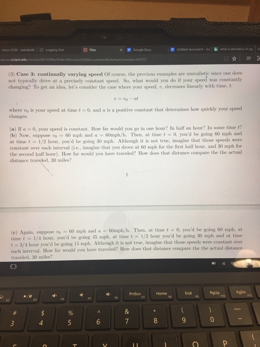Solved Continually varying speed of course, the previous | Chegg.com