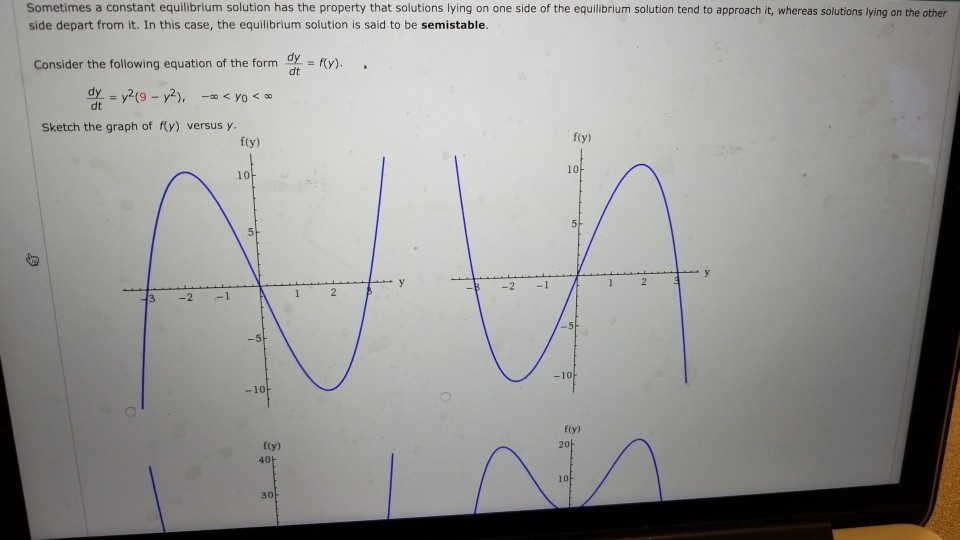 Solved Sometimes a constant equilibrium solution has the | Chegg.com