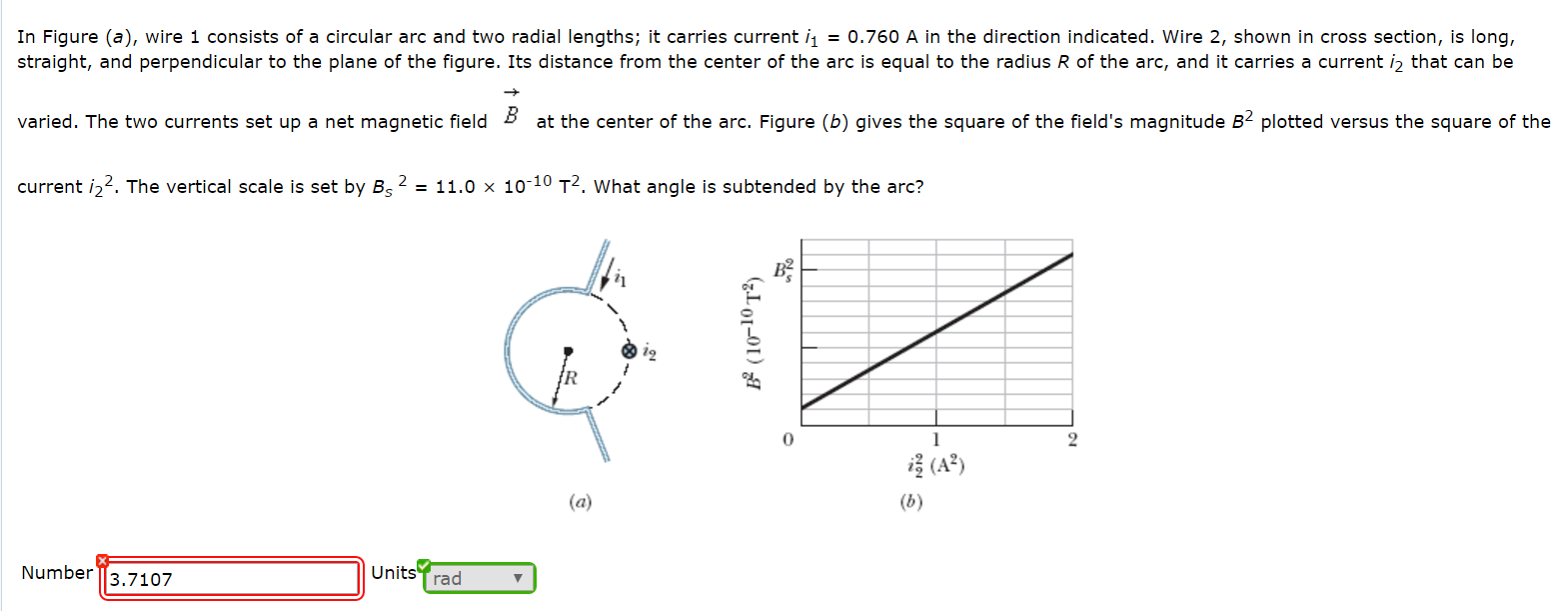 Solved In Figure (a), wire 1 consists of a circular arc and | Chegg.com