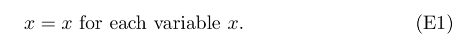 Solved Prove that the equality axioms of type (E1) and (E3) | Chegg.com