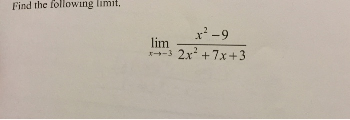 Solved Find the following limit. lim | Chegg.com Solved Find the following limit. lim | Chegg.com