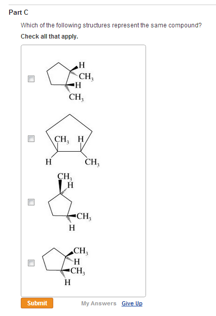 Solved Which of the following structures represent the same | Chegg.com
