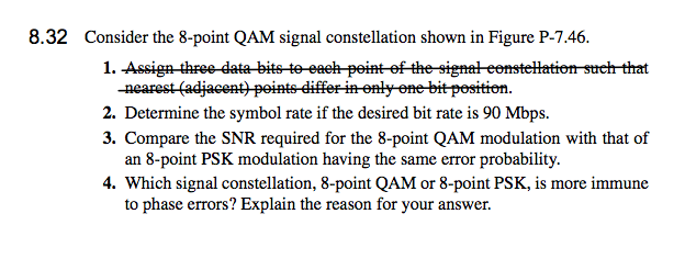 Solved Consider the 8-point QAM signal constellation shown | Chegg.com