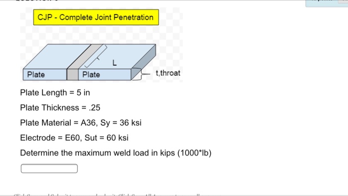 Solved Determine the maximum weld load in kips (1000*lb) | Chegg.com