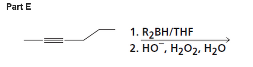 Solved Part D 1. R2BH/THF 2. HO , H202, H2C | Chegg.com