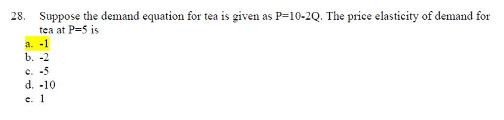 Solved Suppose the demand equation for tea is given as | Chegg.com