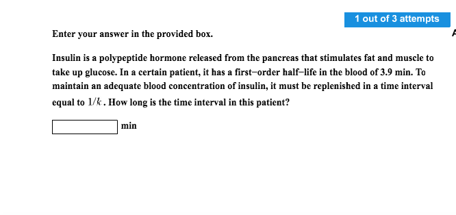 Solved Enter your answer in the provided box. Insulin is a | Chegg.com