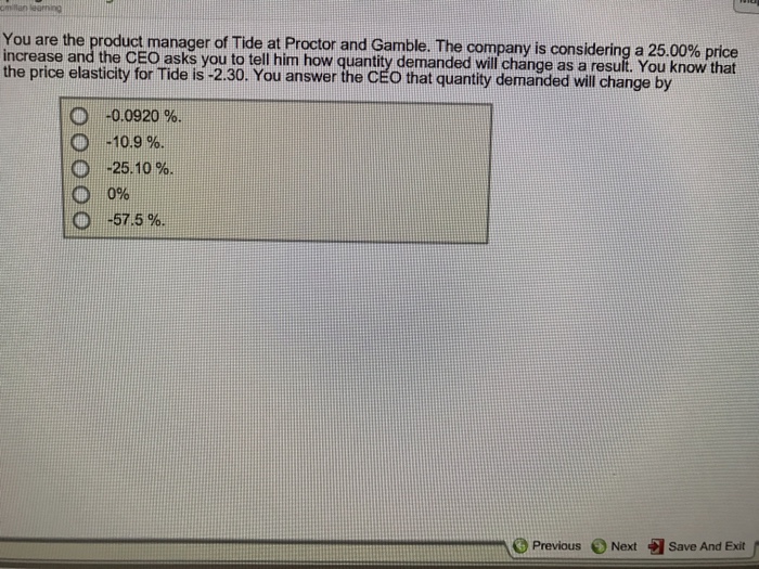 Solved You are the product manager of Tide at Proctor and | Chegg.com