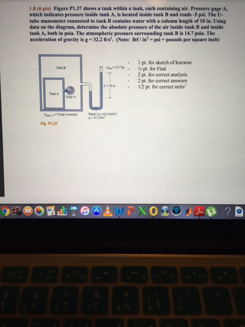 Solved Figure P1-37 shows a tank within a tank, each | Chegg.com
