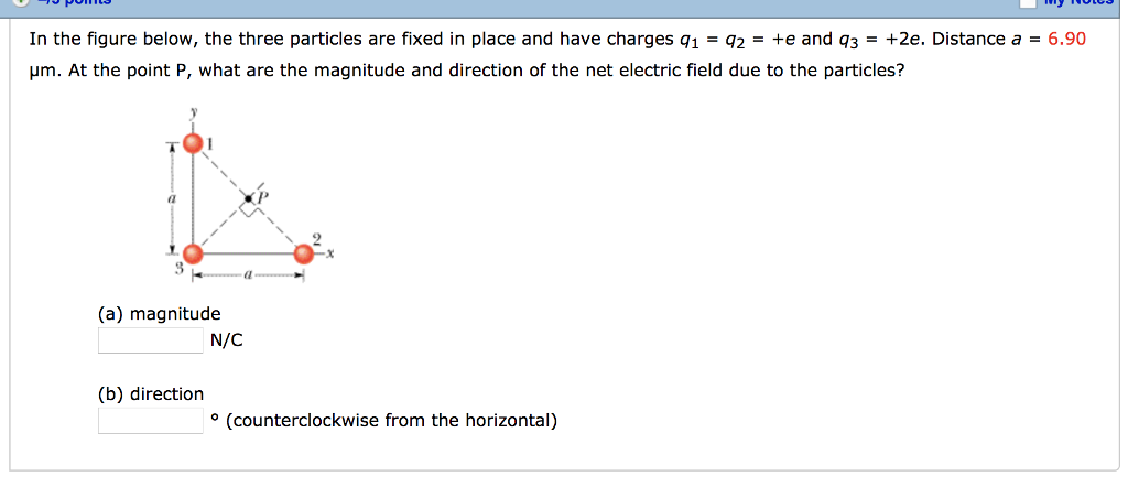 Solved In the figure below, the three particles are fixed in | Chegg.com